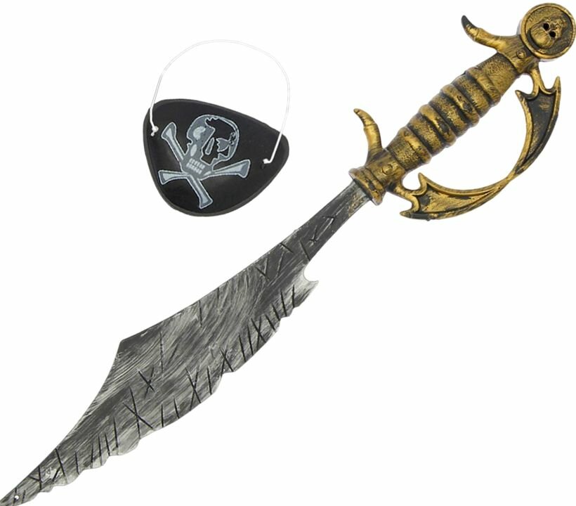 Игровой набор "Пират", игрушки для сюжетно-ролевой игры, игрушечное оружие, комплект 2 предмета: сабля, повязка