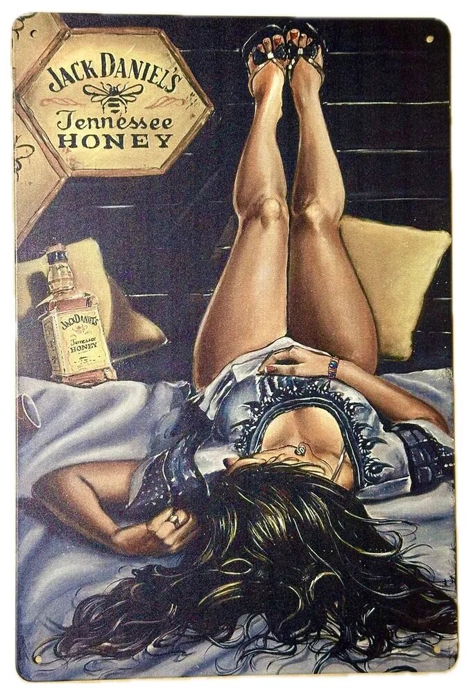 Табличка металл интерьерная в гараж в бар на стену 20х30см