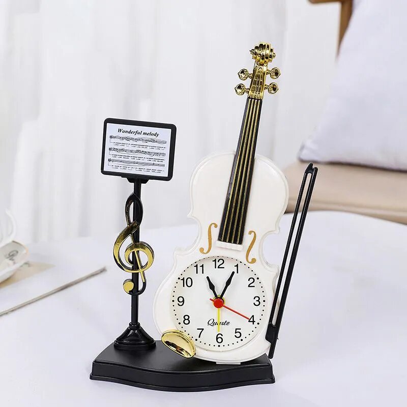 Часы настольные "Гитара с пюпитром", 11.6x5.8x23.8 см
