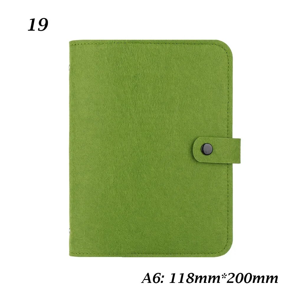 Блокнот JESJELIU A5/A6 из войлока Зеленый, A6 19 without page