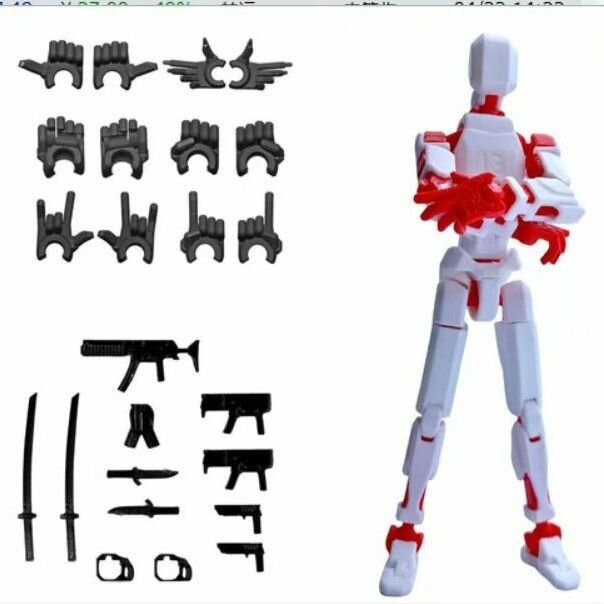 1 шт Фигурка Titan 13 Air Bound, многосуставная, подвижная, 3D печать, шарнирный робот Lucky 13