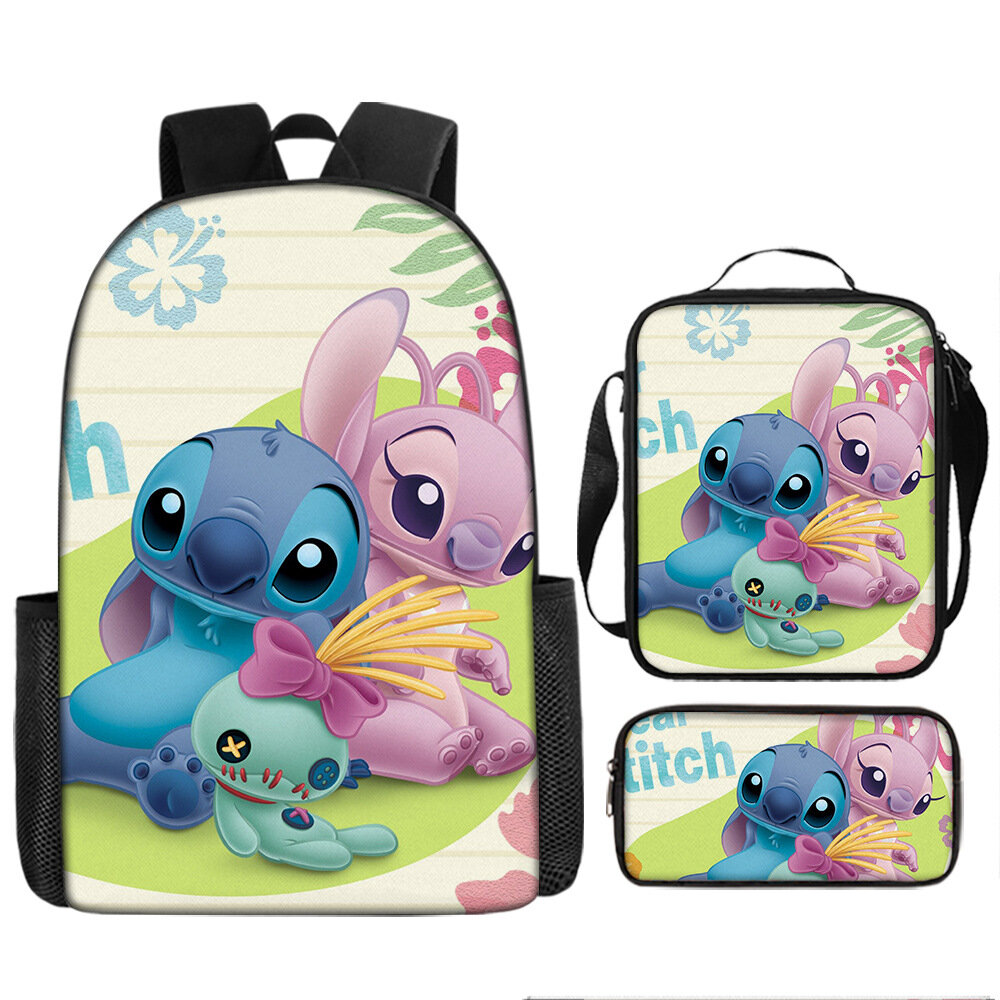 Школьная сумка Stitch Рюкзак Stitch Рюкзак Stitch Рюкзак Lilo Сумка из ткани Оксфорд Сумка для обеда Сумка-карандаш