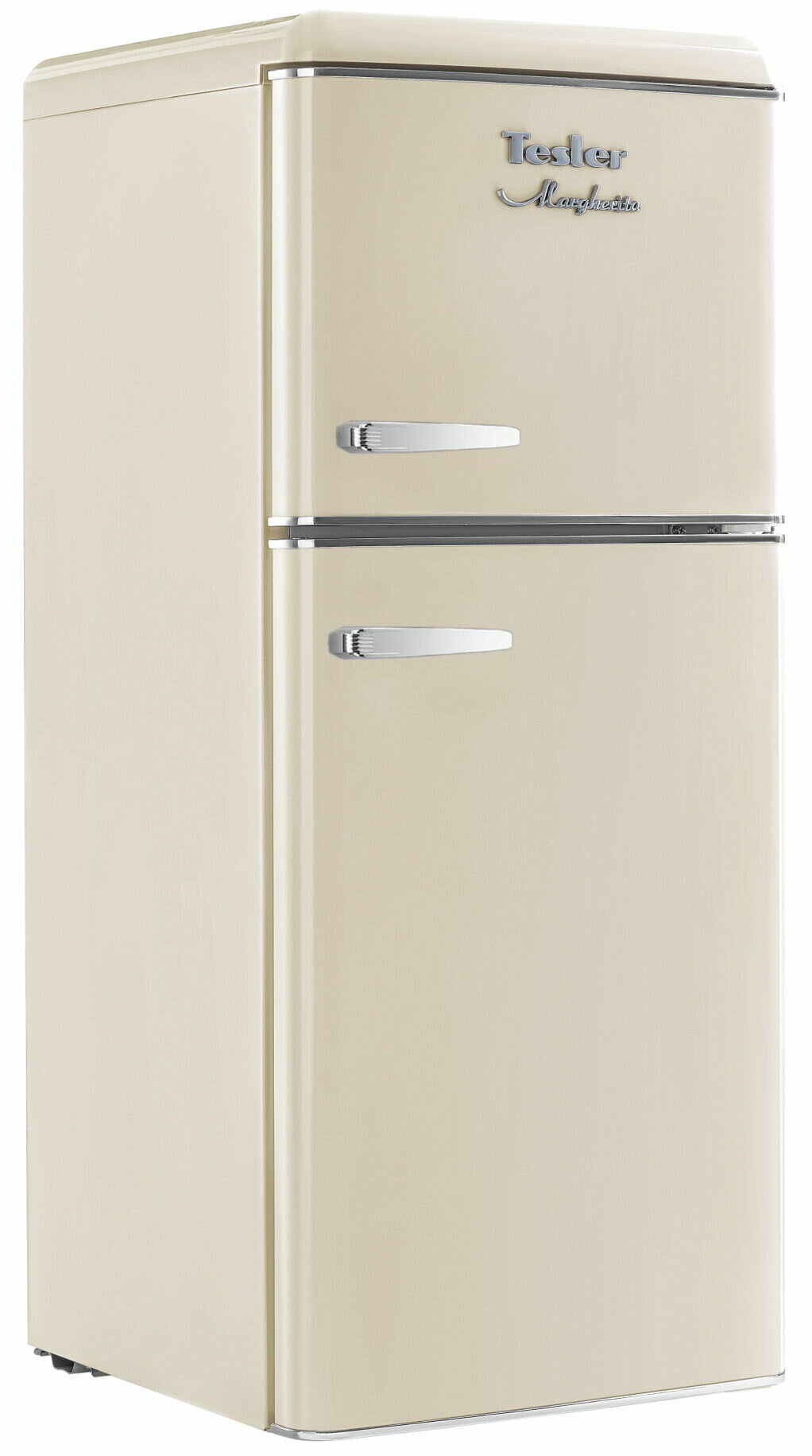 Холодильник TESLER RT-152 BEIGE ретро бежевый, 113х48.6 см, верхняя морозилка, 3 полки — фото 1