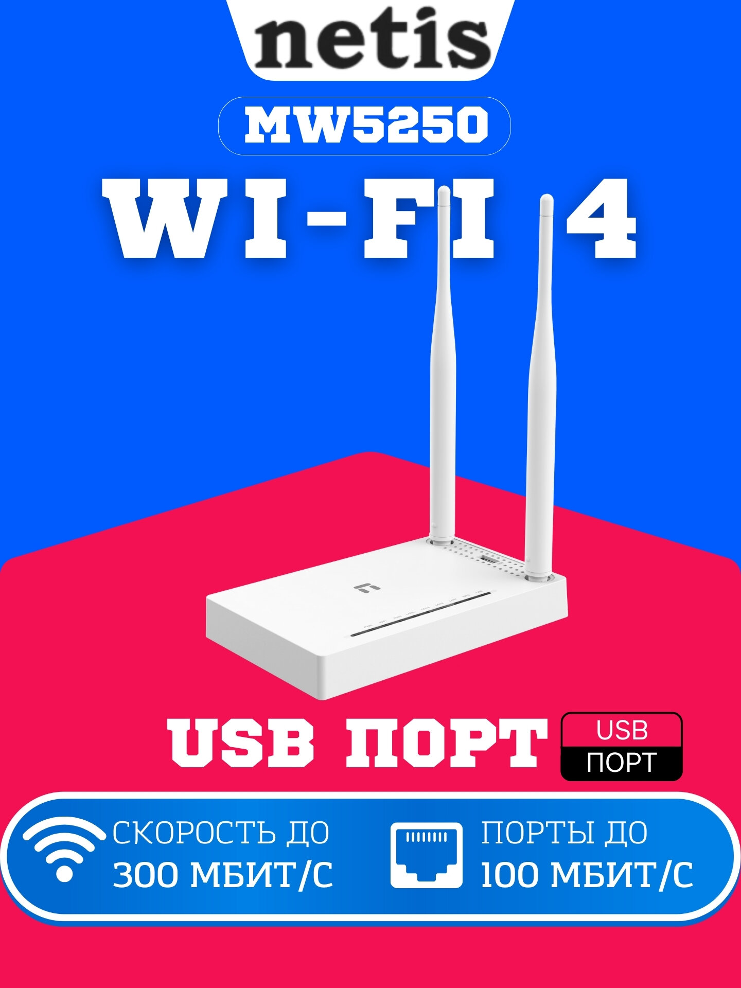 Роутер беспроводной Netis MW5250 белый