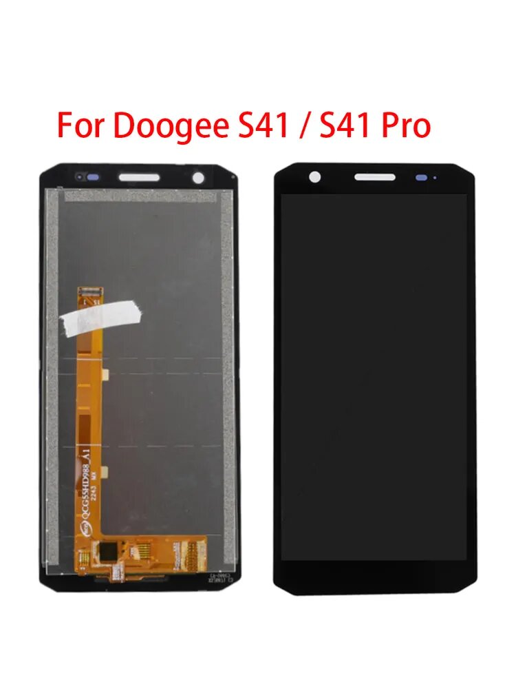 Дисплей на Doogee S41 Pro, S41 Max в сборе с тачскрином Черны