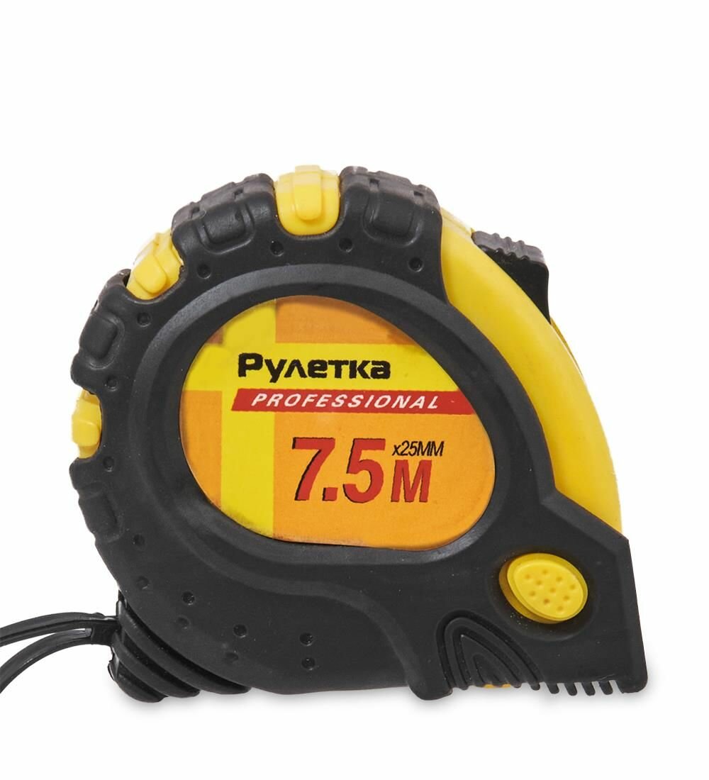 Рулетка желто-черная 7,5м TS-95/2 Инструменты