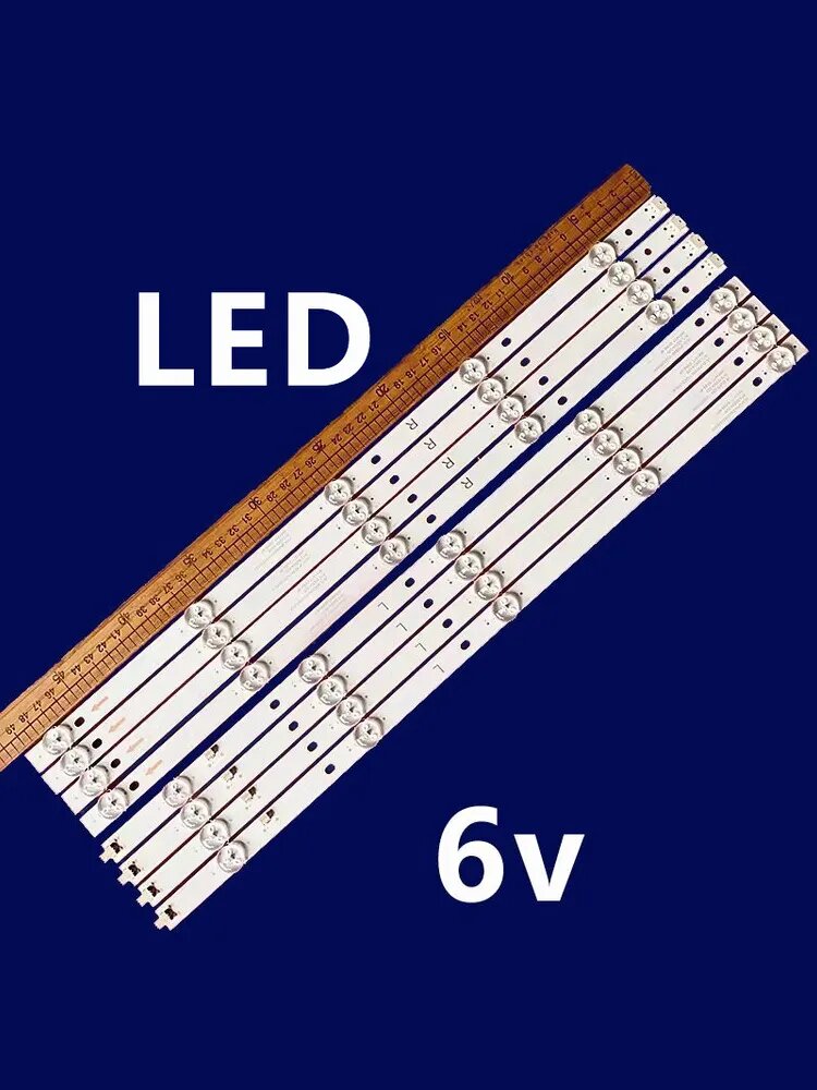 Светодиодная полоса для 6v 1 комплект-8 шт JS-D-JP50DM-102ED (00711) (00804) R72-50D04-029 988141T.30066.4P SN50LEDJ203 AX50LEDJ203 SW-LED50UB401