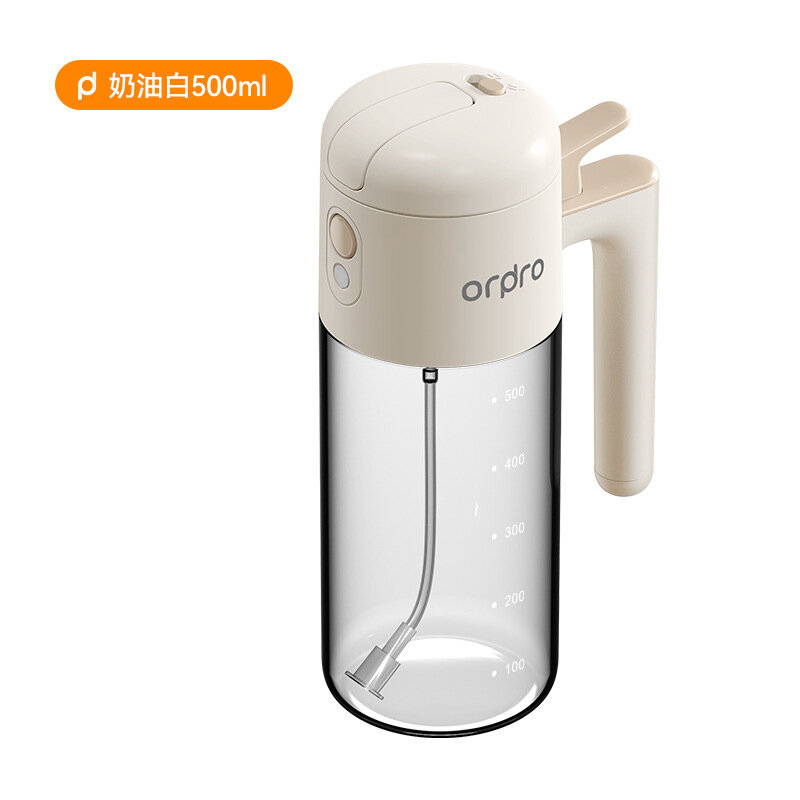 Домашний масляный распылитель, бутылка для наливания масла, кухонный наливной и распыляющий двойного назначения, стеклянный распылитель, масляный распылитель с прессом, интегрированная герметичная масляная бутылка