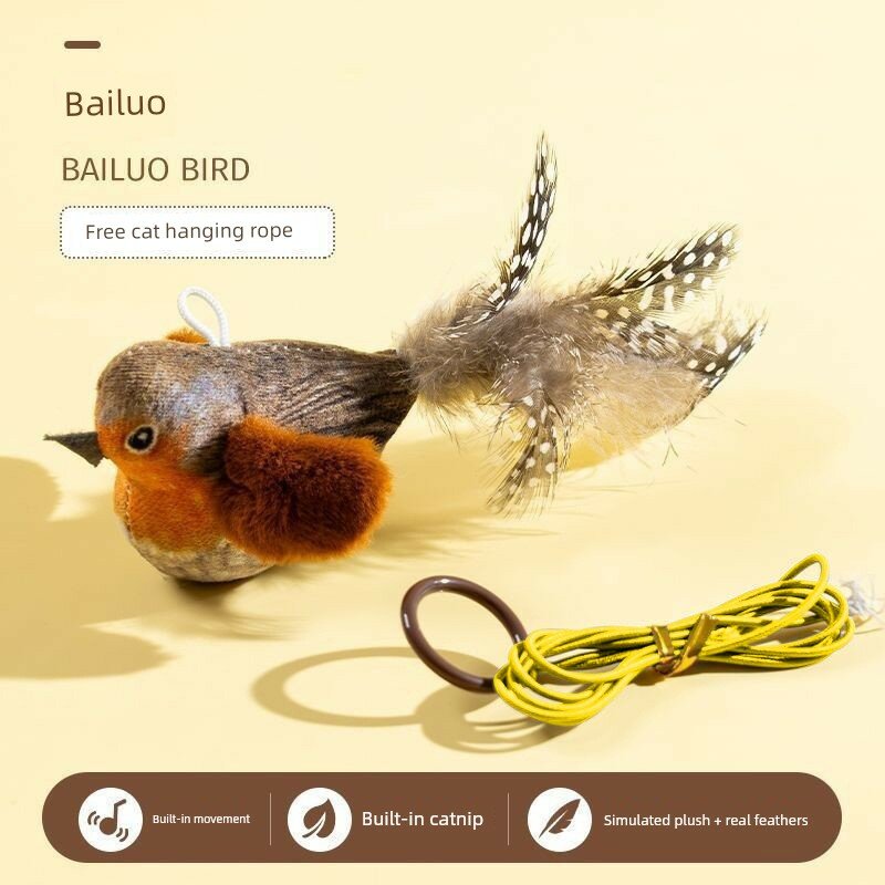 Игрушка-подвеска для кошек Wukong Bird, аналогичная модели Zhao Shuo, издает реалистичные звуки и мяукает, чтобы снять