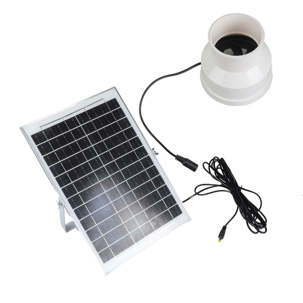 Солнечный вытяжной вентилятор 15 Вт с адаптером для трубы