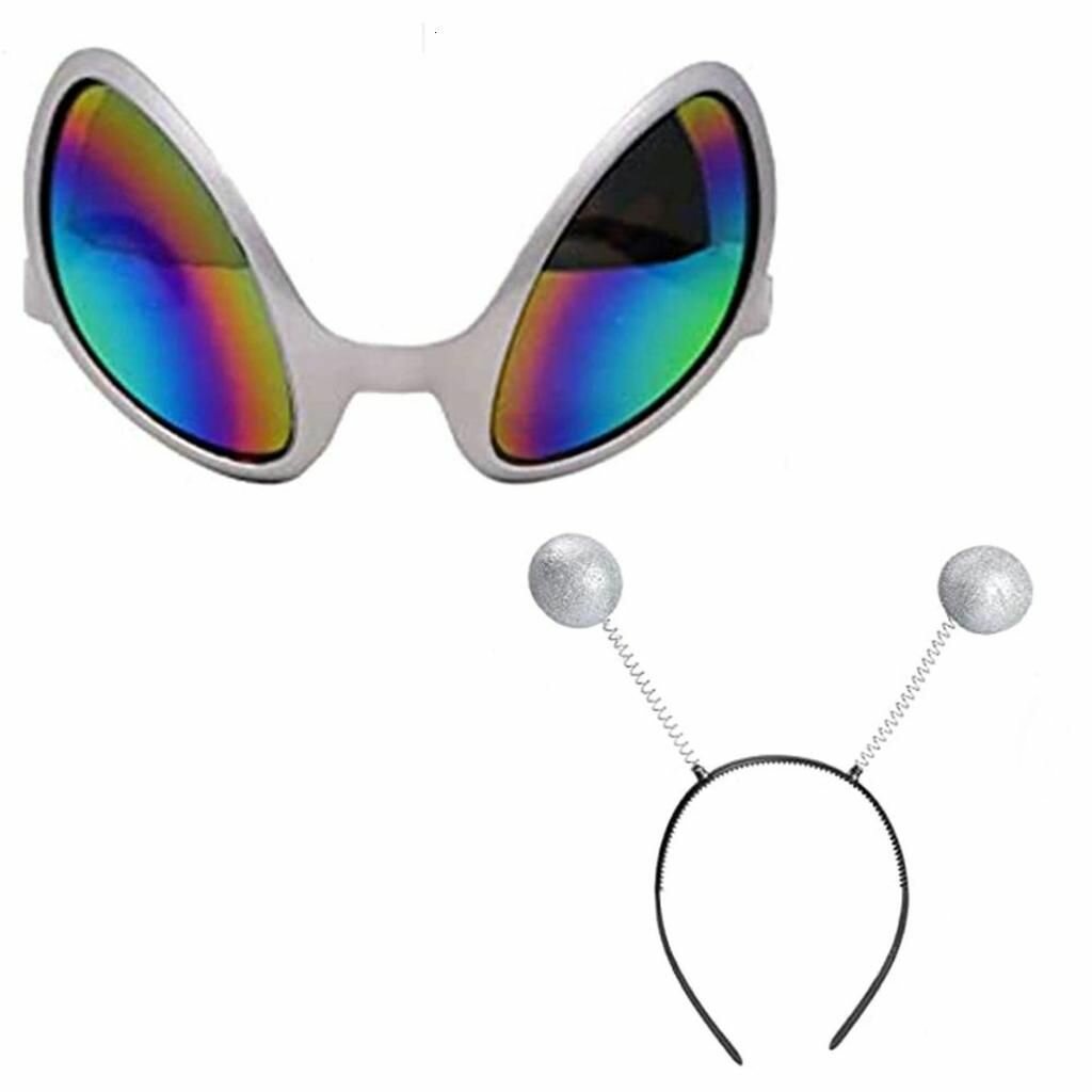 Повязка на голову Инопланетянина и очки для костюма, Солнцезащитные очки-антенна