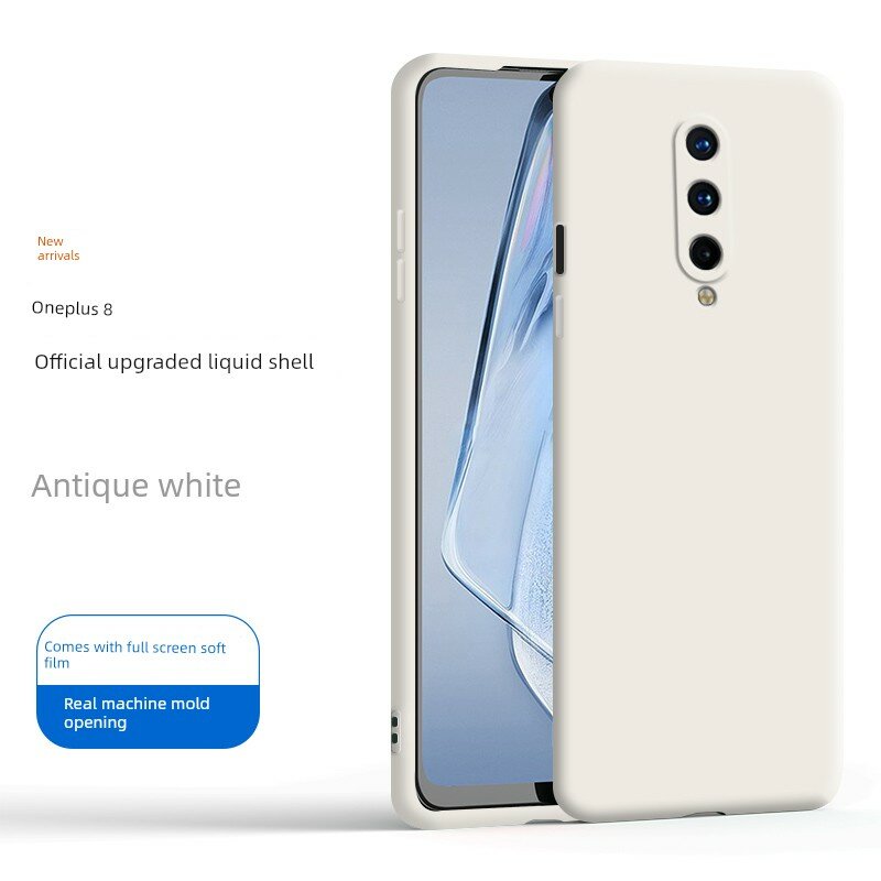 Чехол для OnePlus 8, 1+8, из жидкого силикона, 5G, полная защита объектива камеры, противоударный, унисекс, мягкий,