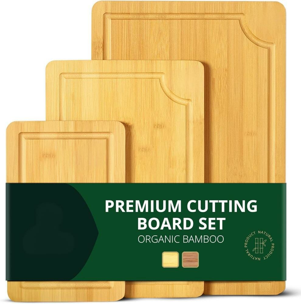 Карбонизированная разделочная доска для дома, разделочная доска из массива дерева, бамбуковая разделочная доска, набор из трех предметов, двусторонняя, подходит для использования на Amazon Cross-Border