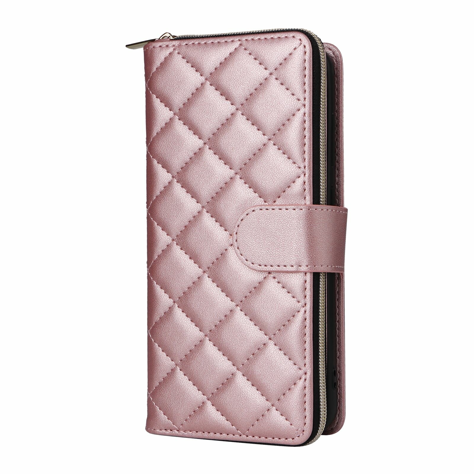 Чехол для Samsung S25+ книжка стёганая Pink Sand — надёжная защита смартфона