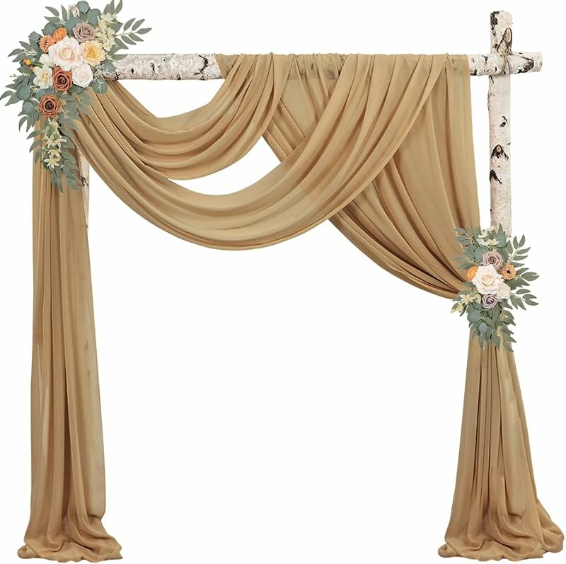 2 шт. свадебной арки с драпировкой (75X600 см)