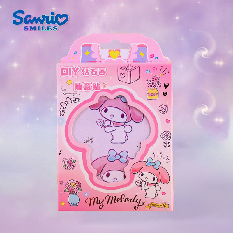 Sanrio подлинные мультяшные наклейки ручной работы с бриллиантами для девочек, материал, детская алмазная живопись
