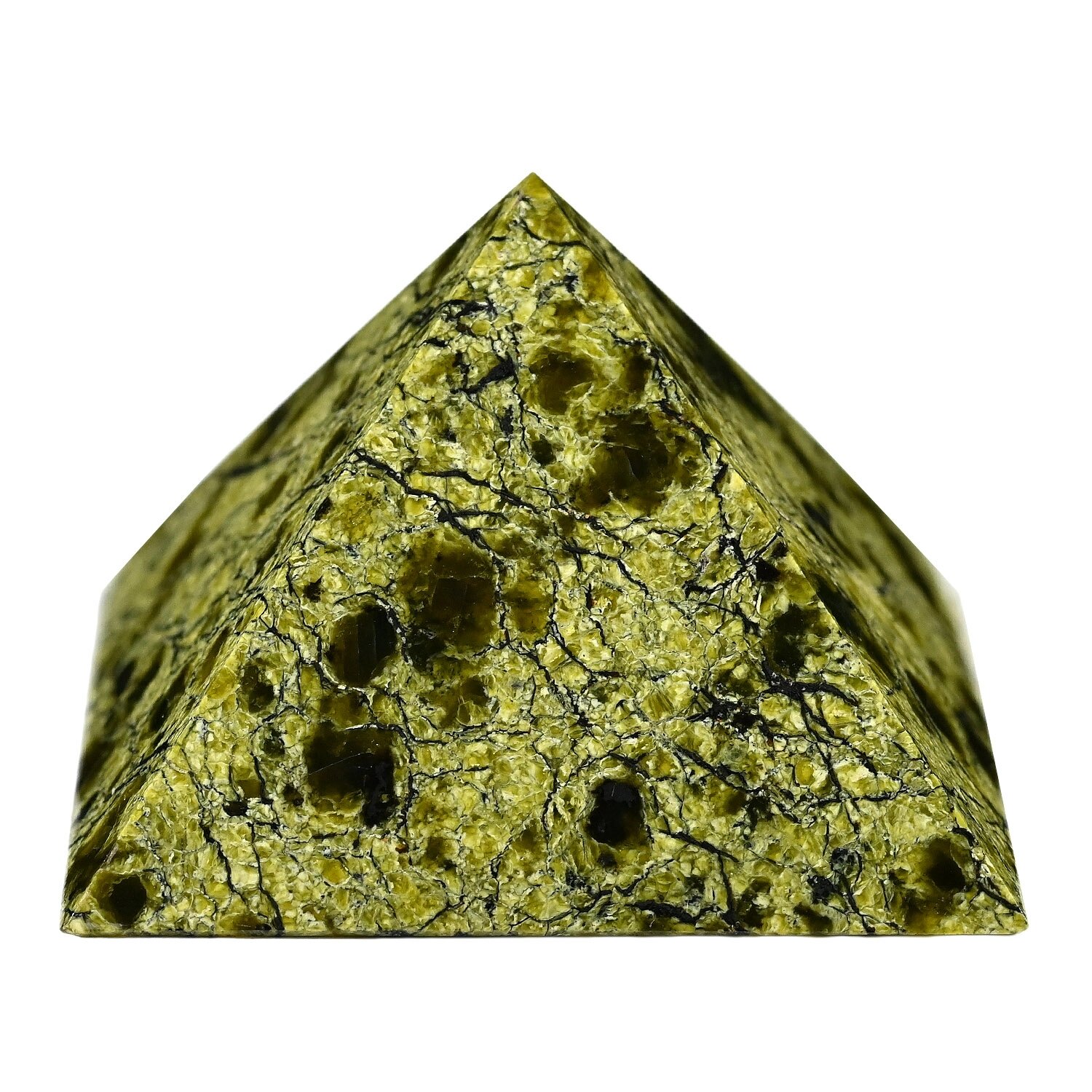 Пирамида из камня змеевик 40*40мм .