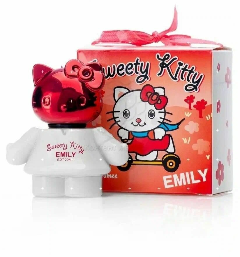 Душистая вода Sweety Kitty Emily, фруктовый цветочный аромат, для девочек, 20мл