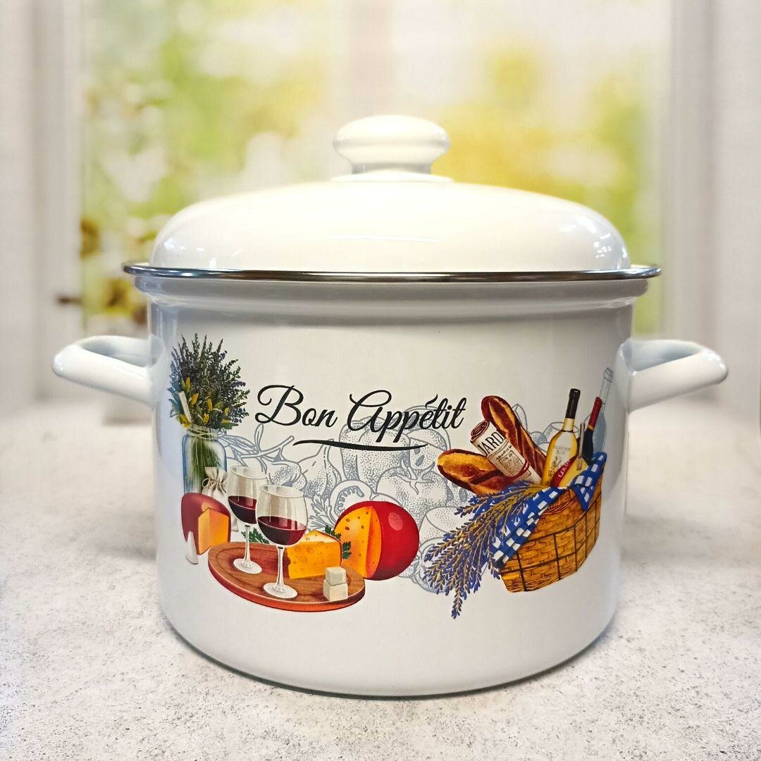 Кастрюля эмаль 4.5Л пикник лысьва