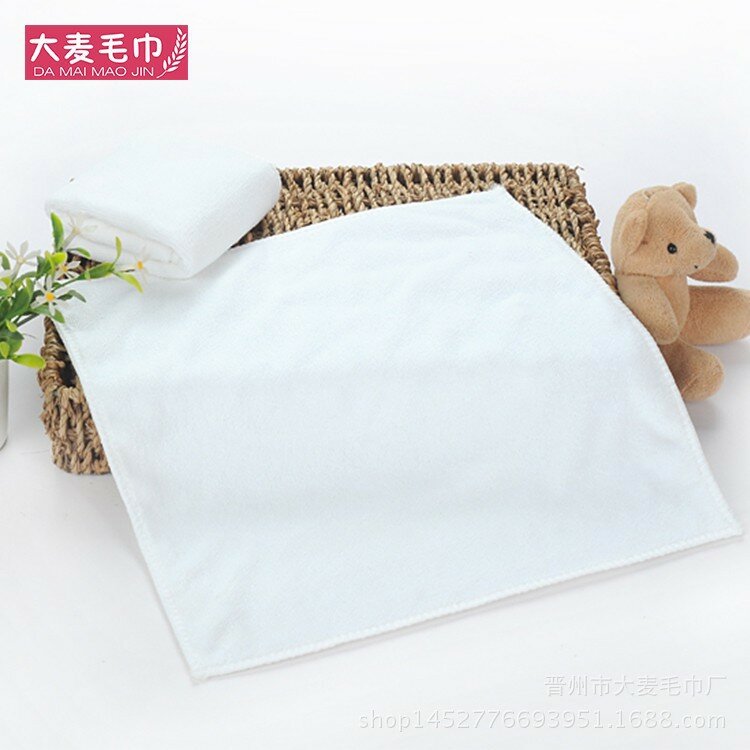 Фабрика прямой микрофибры квадрат 30*30 ткань Чистящая Подушка печатный логотип утолщенная 400 г Белый_30*30 400G/MS