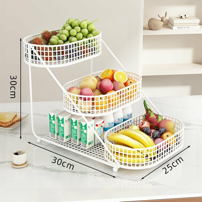 Фруктовая тарелка для гостиной, кофейный столик, домашняя тарелка, многослойная стойка для хранения, демонстрационная тарелка, легкая роскошь, высококачественная корзина