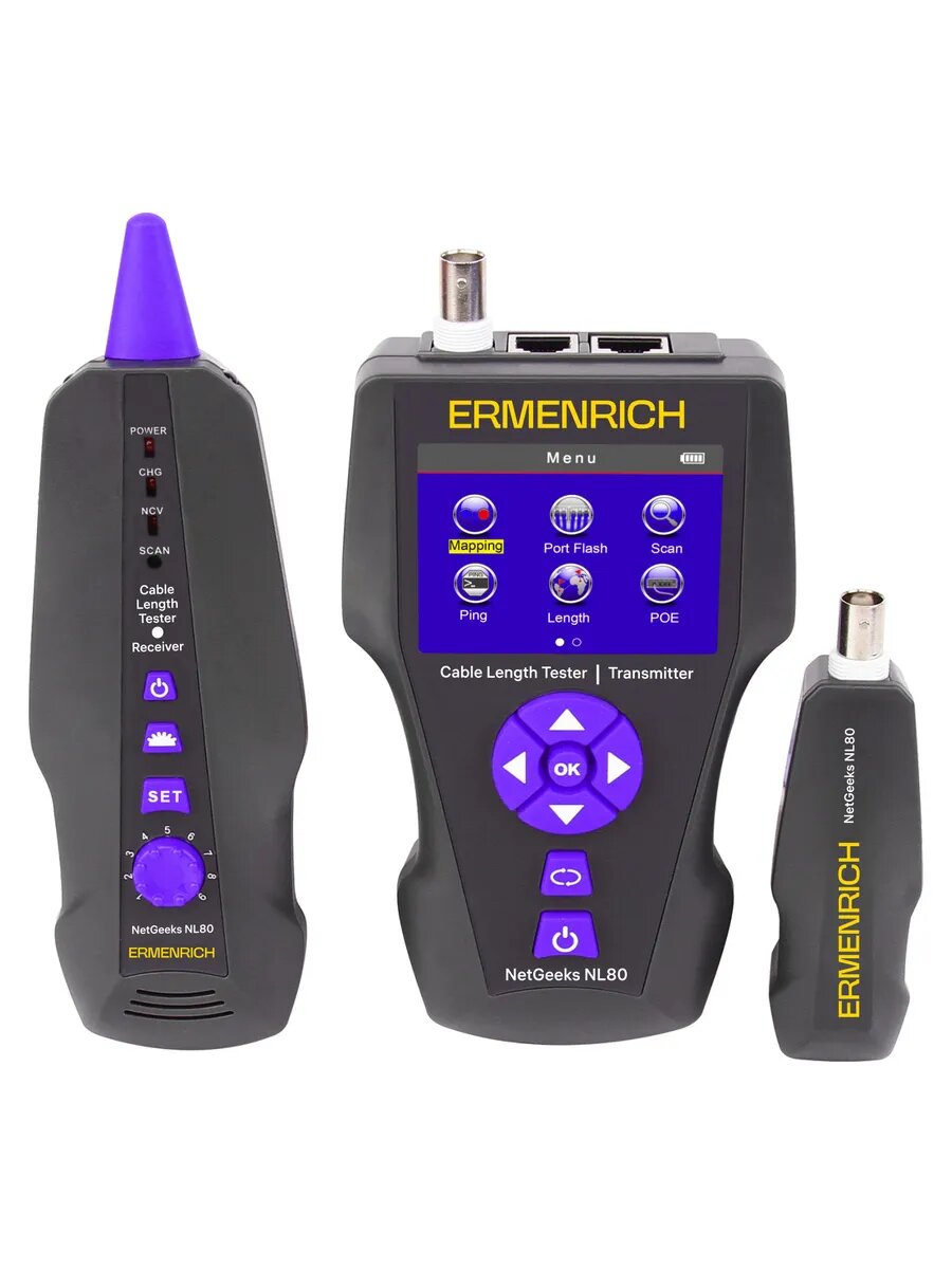 Измеритель длины кабеля Ermenrich NetGeeks NL80