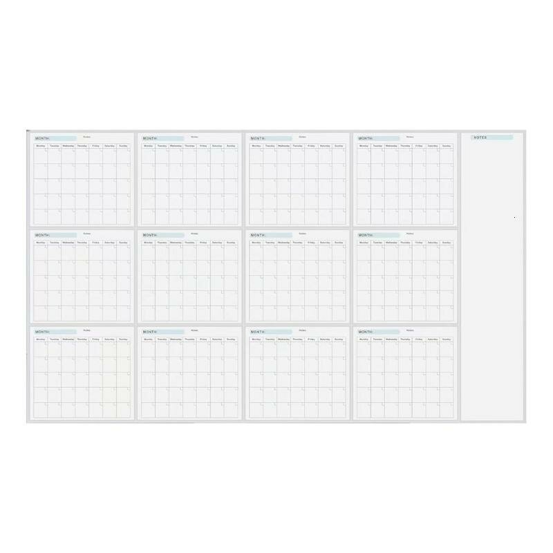 Годовой настенный календарь-планировщик, стираемый