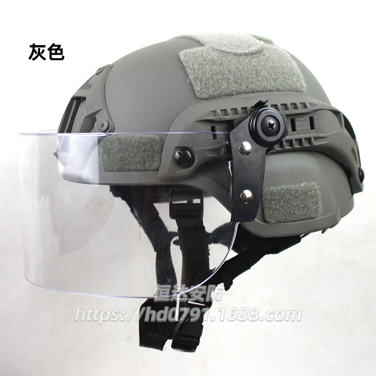 Шлем MICH2000 Action Version + Прозрачная маска для защиты от беспорядков, патрульный тактический шлем CS против ударов по лицу