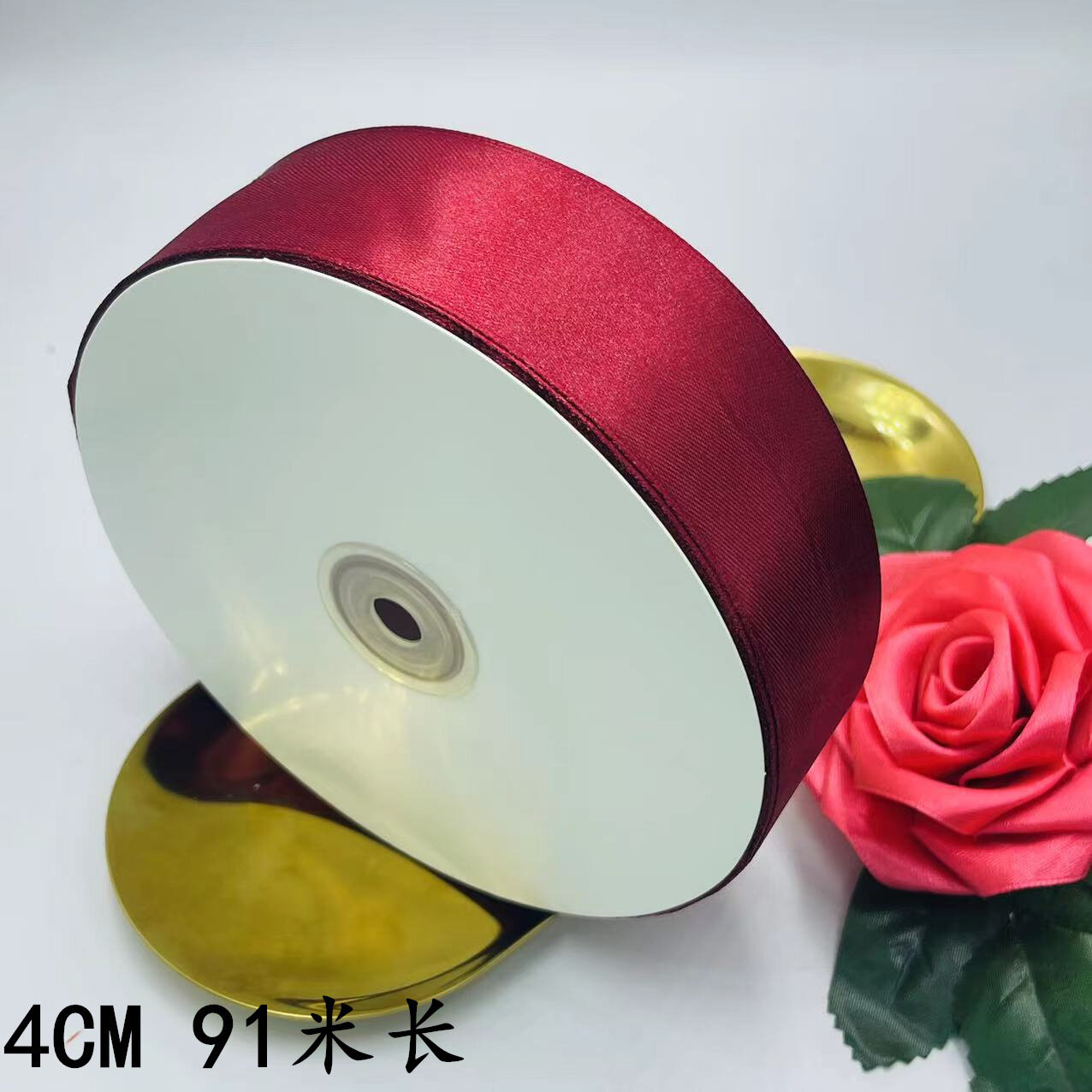 4 см лента большая красная атласная лента DIY лента для роз лента для бордюра лента для дня рождения лента для завязки