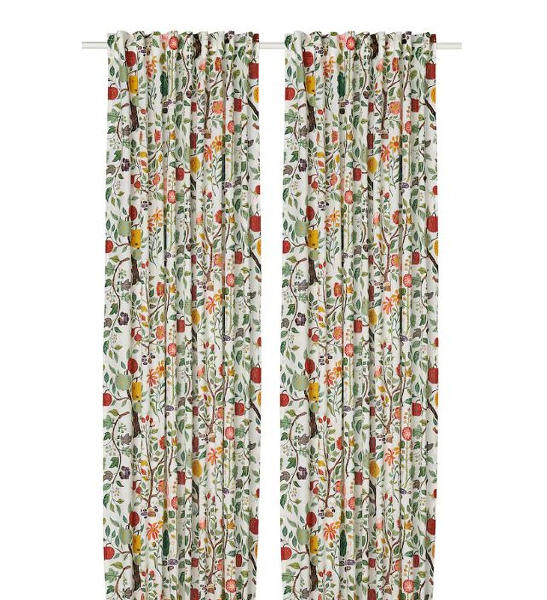 Шторы IKEA VILDPERSILJA, размер 145 x 300 см, 70% хлопок, 30% рами