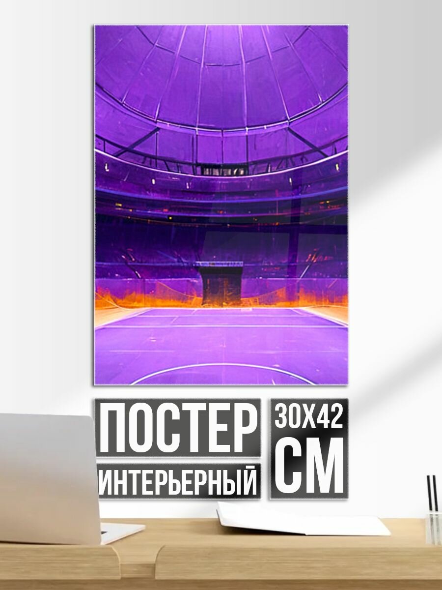 Постер на стену Фиолетовый стадион