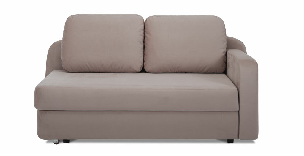 Кушетка, раскладная, PUSHE Альта, правый угол, коричневый, Simple 06