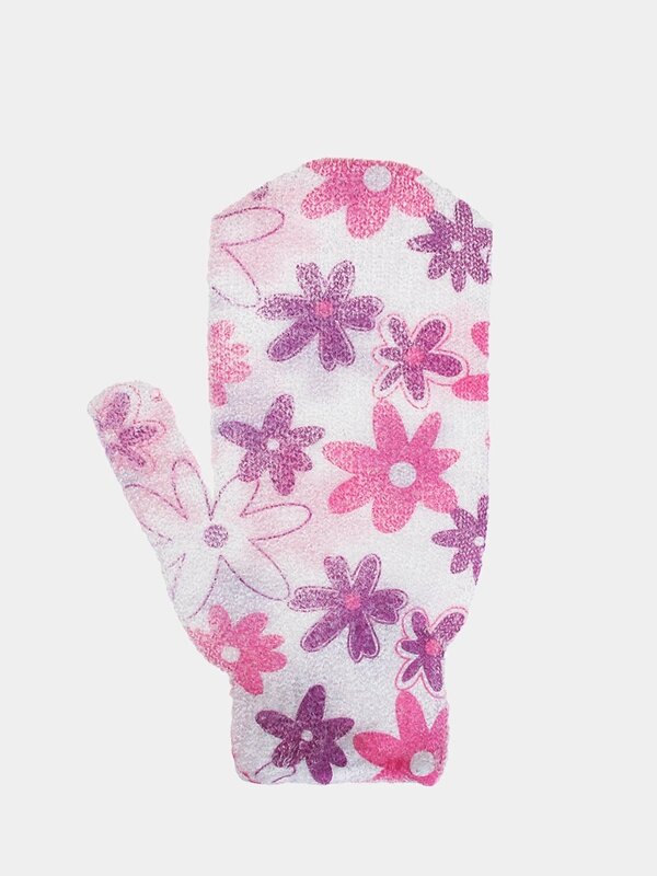 Мочалка-скрабер, варежка для бережного пилинга тела, 11 х 20 см