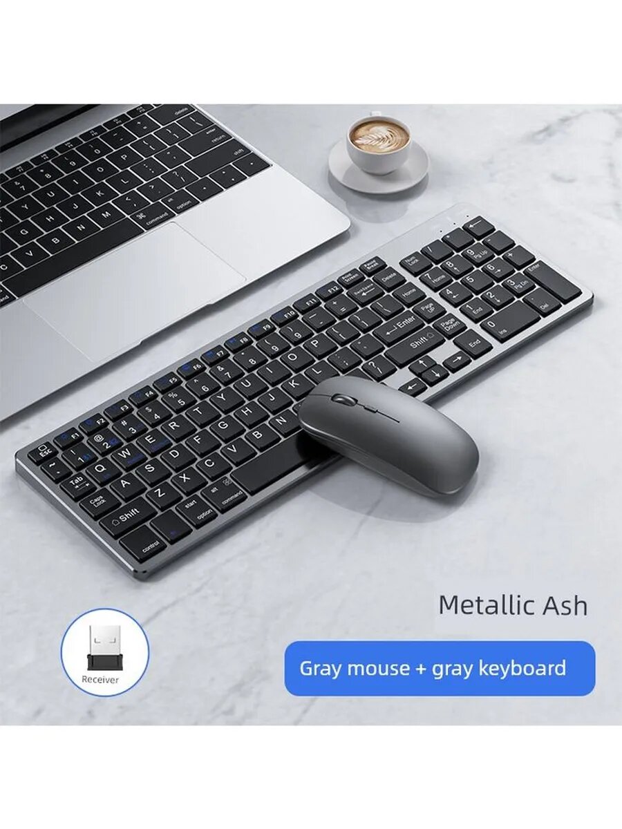 Lenovo Bluetooth клавиатура серый, длинная, мышь