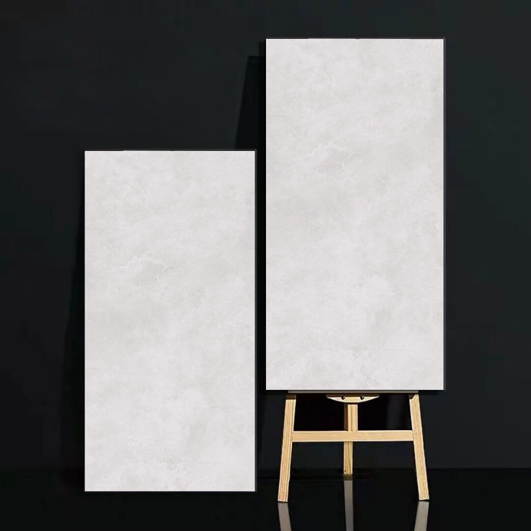 Прямые поставки с завода 750x1500 мягкие светлые микроцементные плитки для пола в гостиной и столовой, керамические плитки для виллы, нескользящие