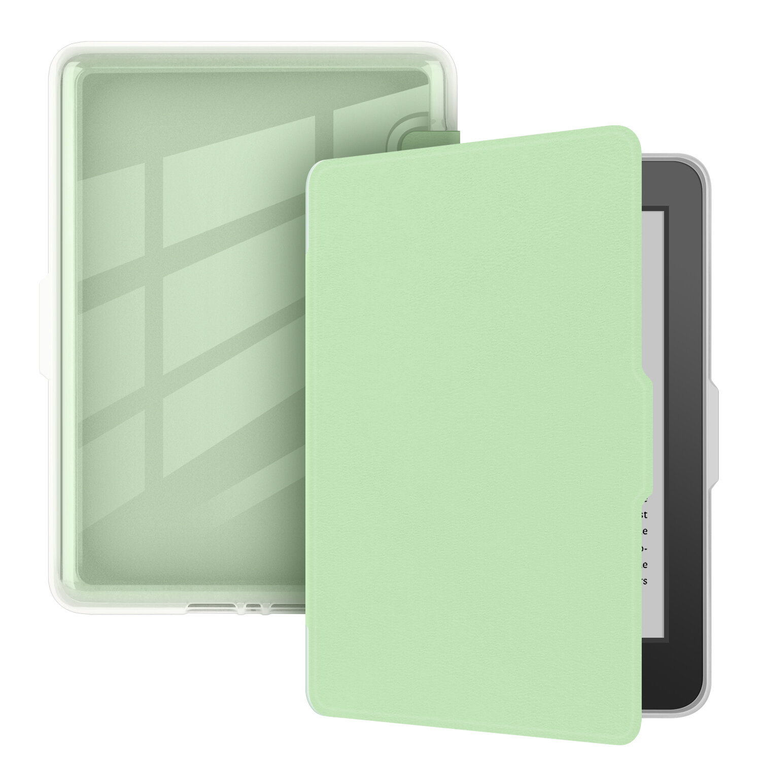 Обложка ReaderONE Glass для электронной книги Amazon Kindle PaperWhite 12 gen 2024 (7 дюймов), Light Green