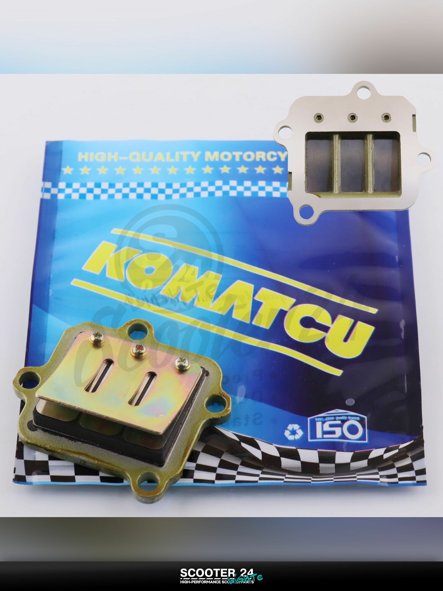 Лепестковый клапан на китайский 2T мотоцикл / мопед и скутер Stels 50 кубов / Стелс "KOMATCU"