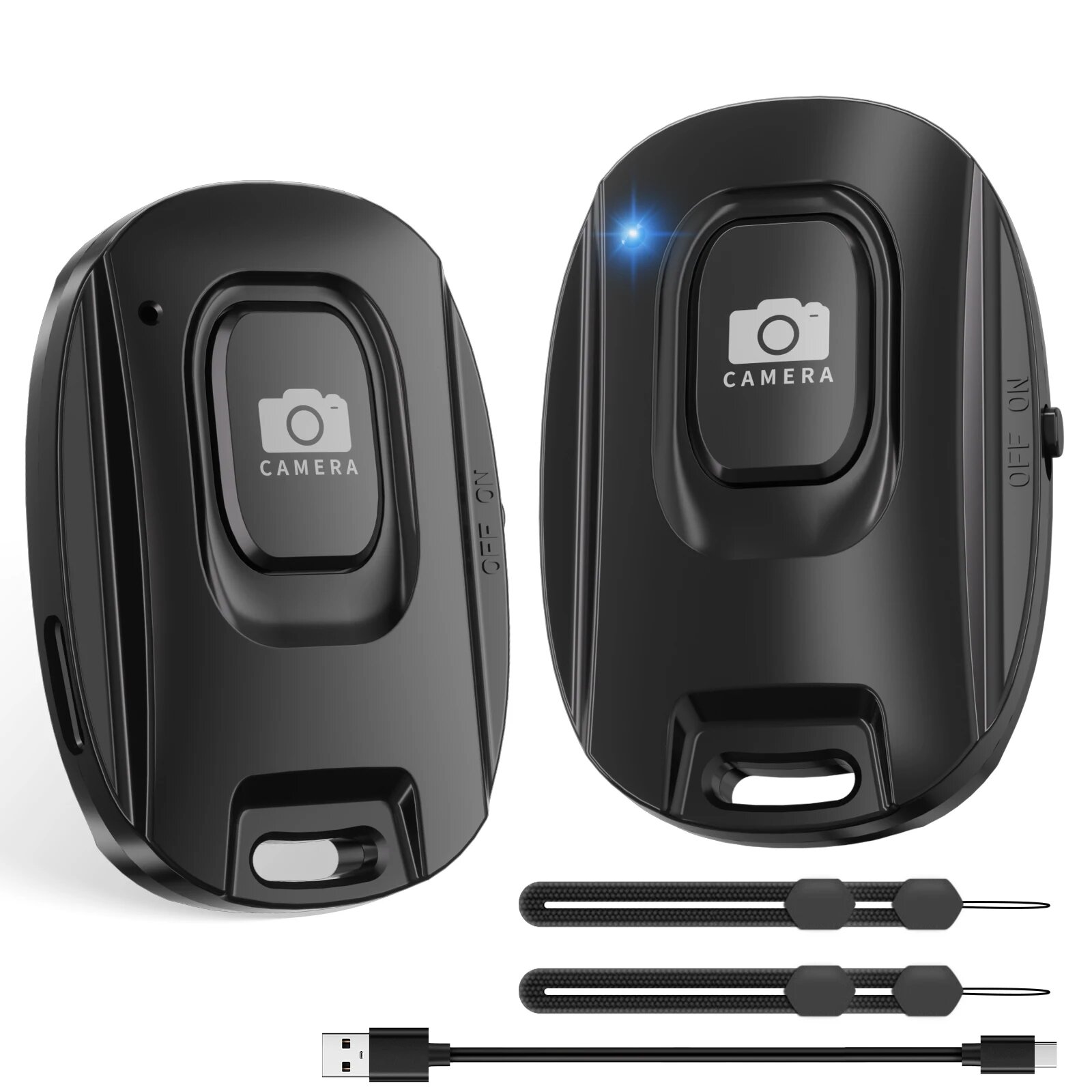 Дистанционный затвор камеры Bluetooth для смартфонов iPhone и Android, перезаряжаемый беспроводной пульт дистанционного управления для телефона, кнопка селфи