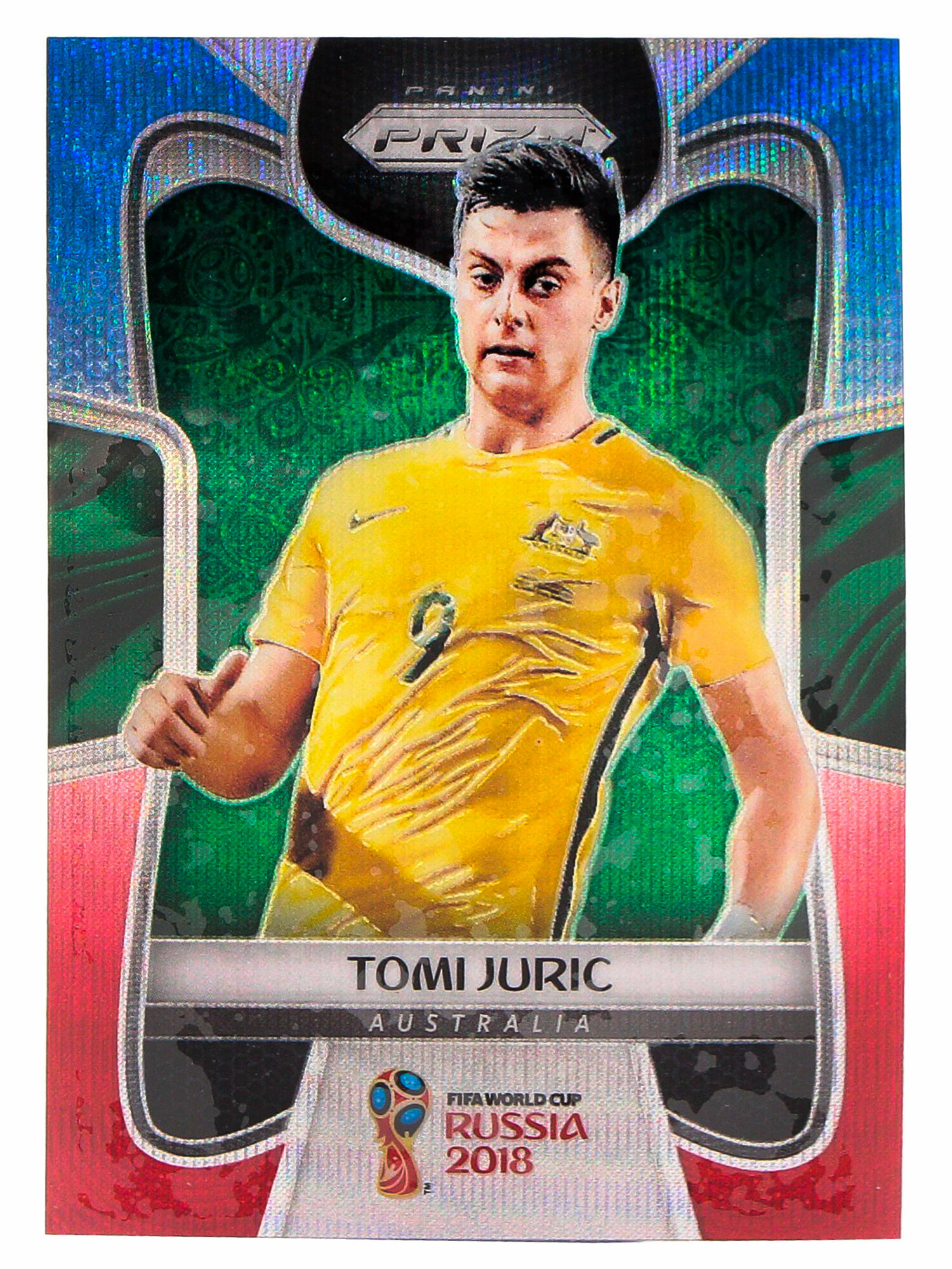 Коллекционная карточка Panini Prizm FIFA World Cup Russia 2018: #271 Tomi Juric - Blue Red Wave