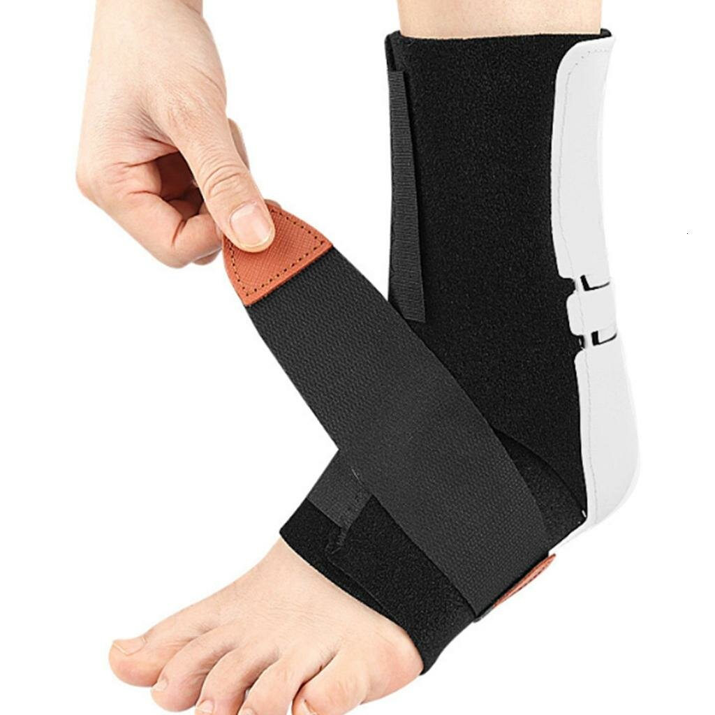 Эргономичный регулируемый голеностопный бандаж, Белый цвет - L правая нога