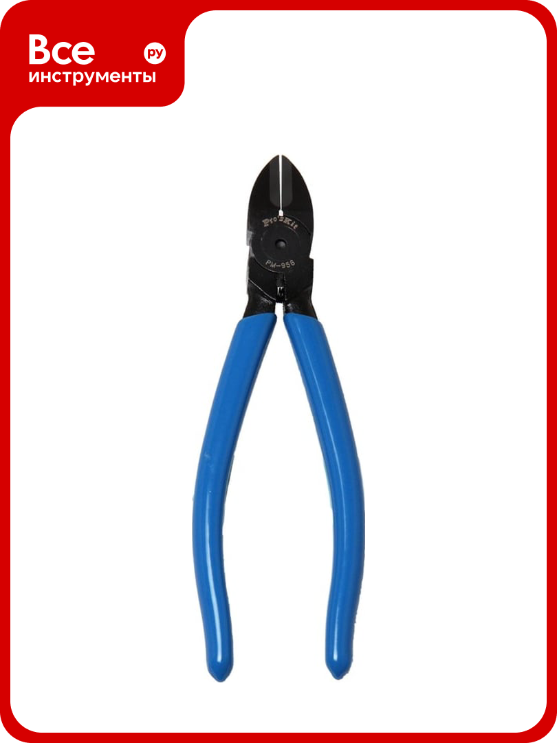 Усиленные кусачки Pro'sKit медь до 2мм, 160мм, пружина PM-956 С00037341