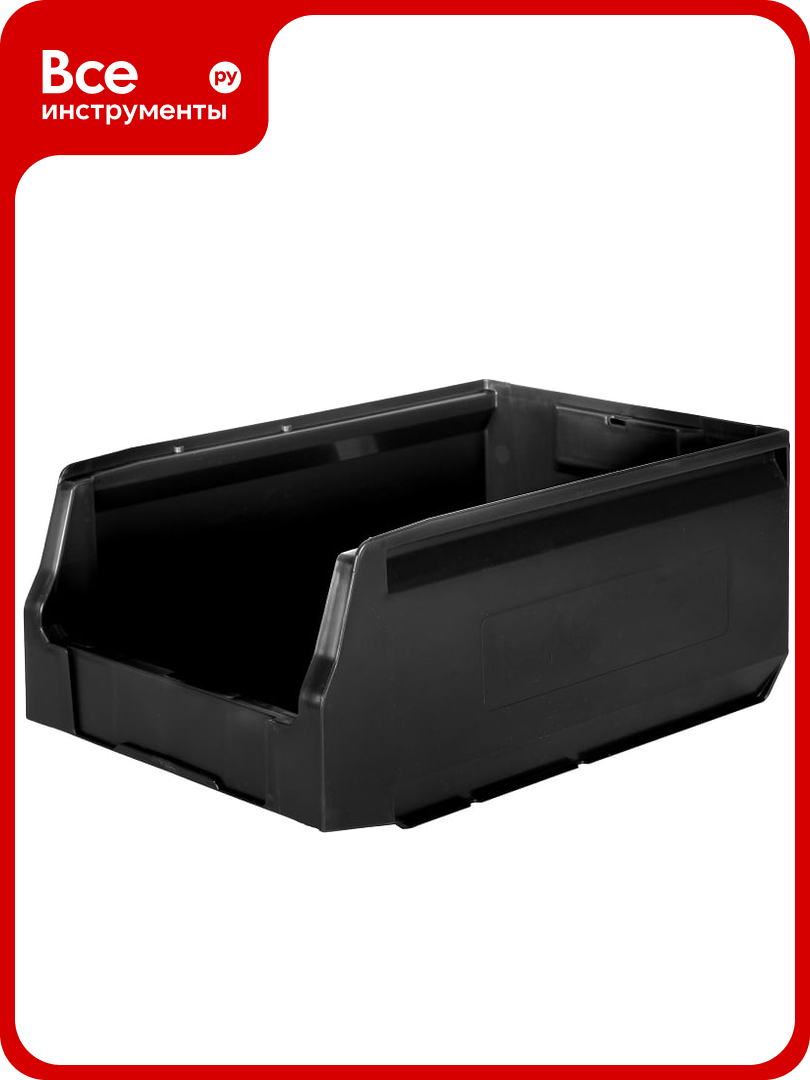 Пластиковый ящик для метизов Пластик Система черный 12.404.3 — прочный лоток из пластика для хранения крепежа