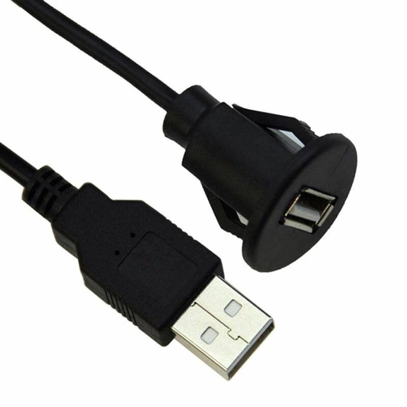 Автомобильный USB-кабель, водонепроницаемый разъем USB 2,0, автомобильная приборная панель, панель для скрытого монтажа, AUX, адаптер удлинителя