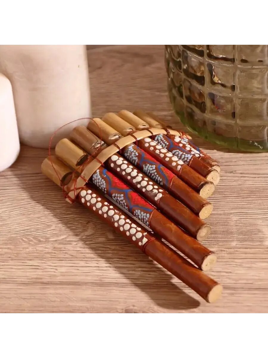 Декоративная деревянная флейта для интерьера