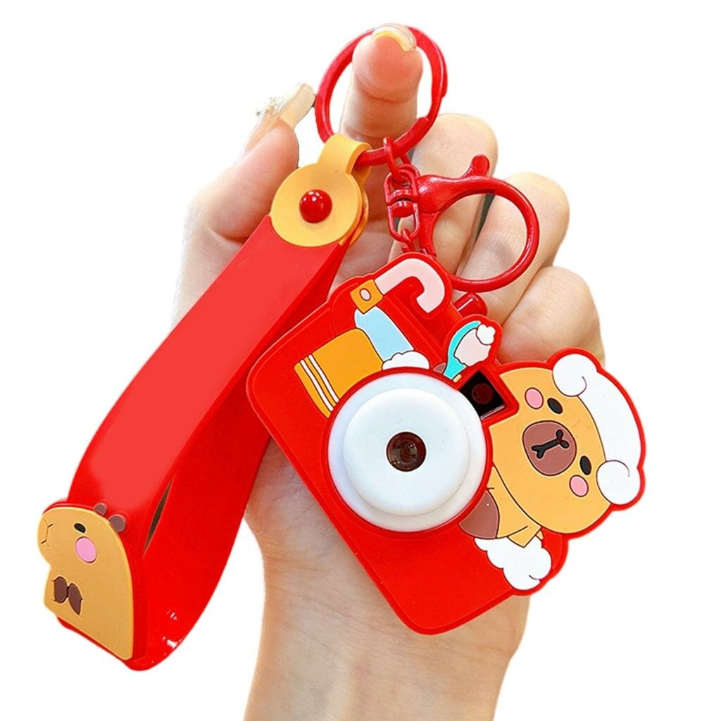 Проекционный брелок-камера в виде животного, красный