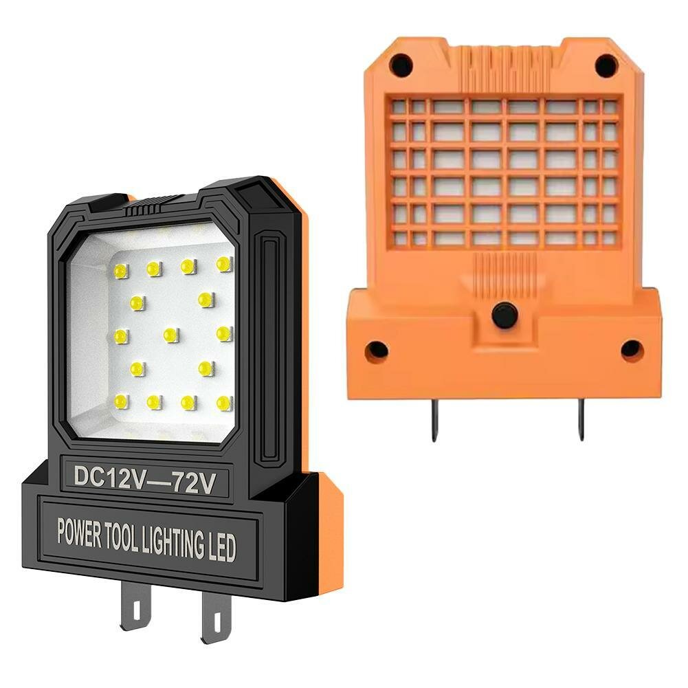Аккумуляторный LED прожектор для электроинструментов, универсальная модель 12-85В, яркое освещение для работы на улице