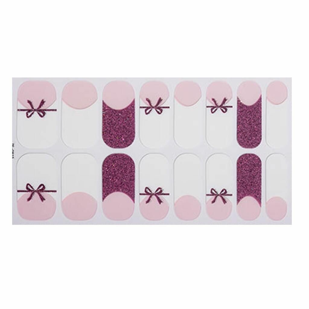 Наклейки для ногтей цветы френч, - 15