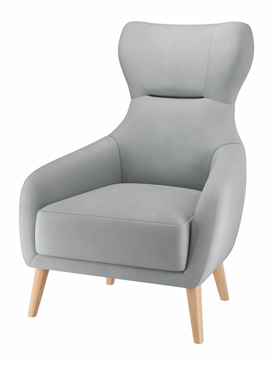 Кресло EXTRASOFT-1, 750х730х1030, тон натуральное дерево светло-серый MUCHIO 21