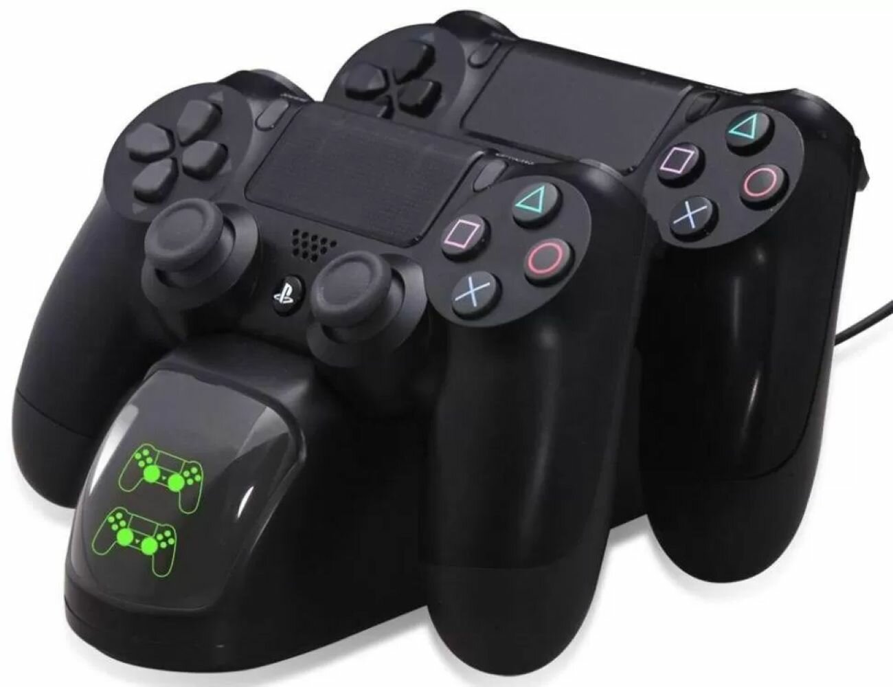Зарядная док - станция с быстрой зарядкой и индикацией для геймпадов PS4 Черная