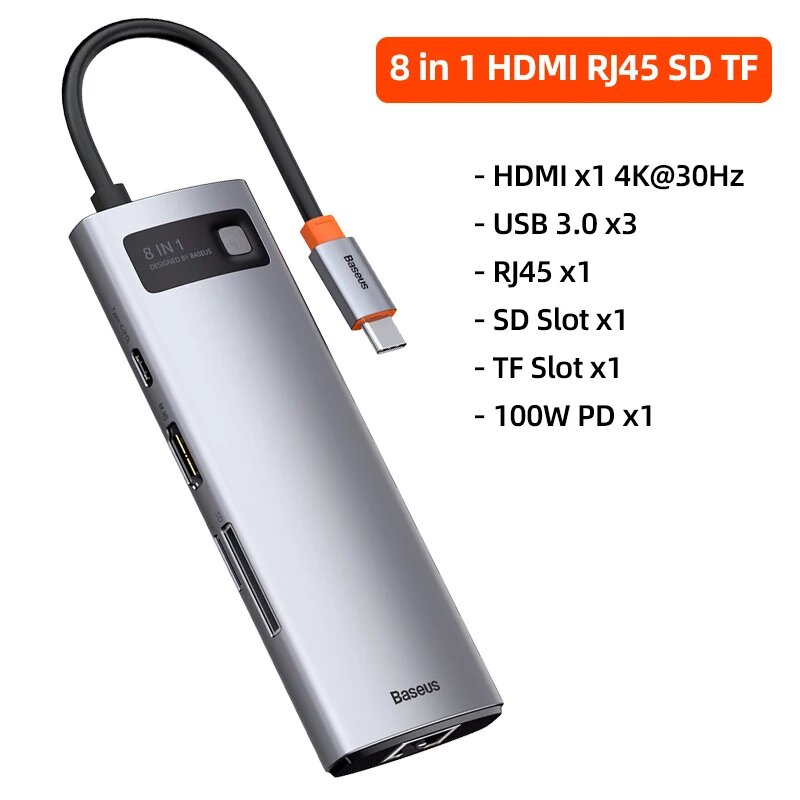 BASEUS USB C концентратор 11 в 1